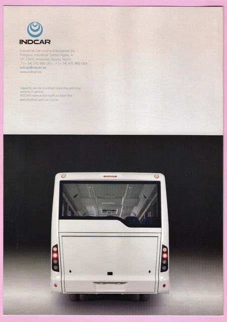 BUS MANUFACTURER SPECIFICATIONS Brochure - Indcar Mobi Bus: Iveco Daily ...
