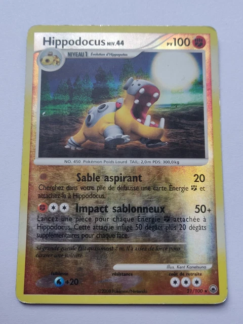 CARTE POKÉMON HIPPODOCUS Reverse 21/100 100PV - Super Rare EUR 8,00 ...