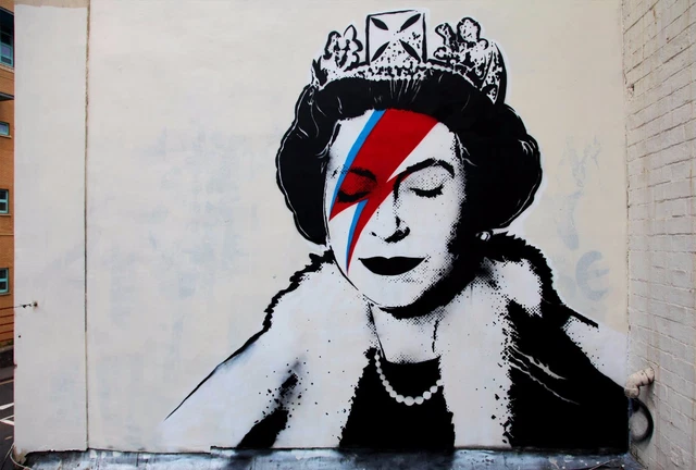 Stampa Poster Banksy Street Art Queen Londra A0 A1 A2 A3 A4 A5 A6 Maxi