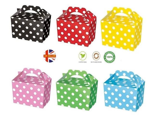 SPOTTY FOOD BOXES ~ Fun Lunch Box ~ Wedding Favour / Baby Shower Party ...