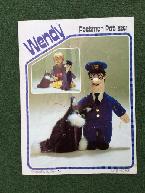 POSTMAN PAT AND Cat Knitted Toys Knitting Pattern, Wendy 2261 £3.50 ...