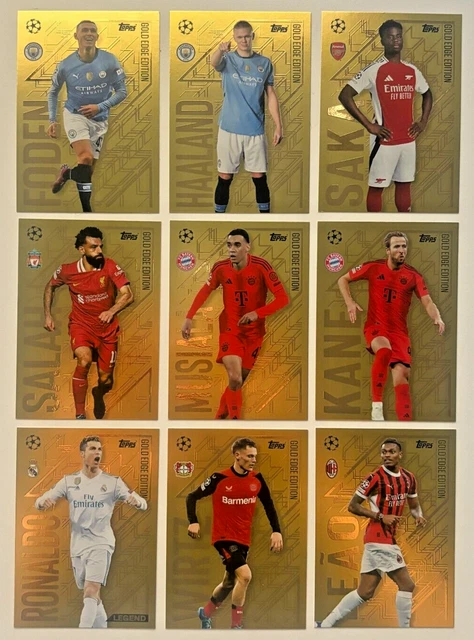 MATCH ATTAX 24/25 Champions League 2024/2025 - All 9 GOLD EDGE Edition ...
