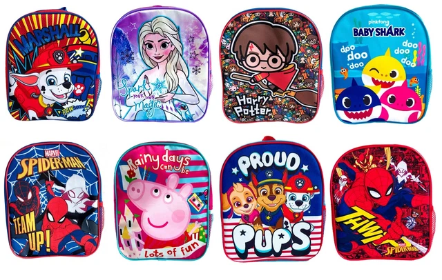 CHILDRENS CHARACTER LICENSED Premium Backpack School Bag Disney Boys ...