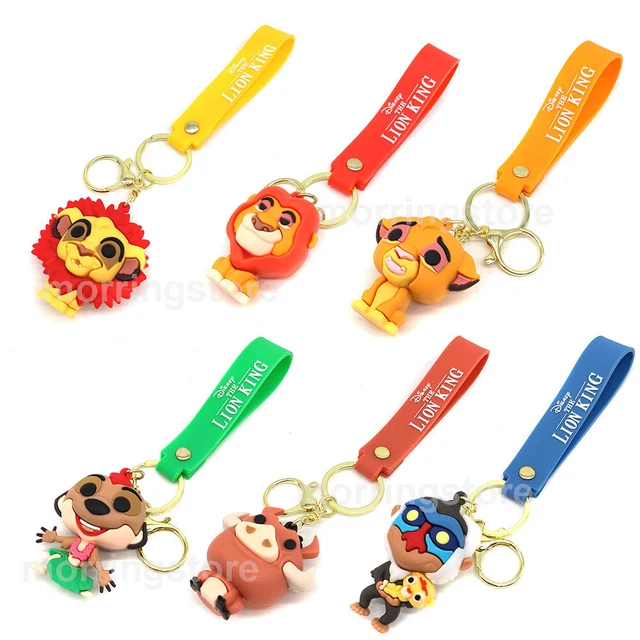 THE LION KING Keychain Simba Mufasa Rafiki Pumbaa Timon Figure Toys Key ...