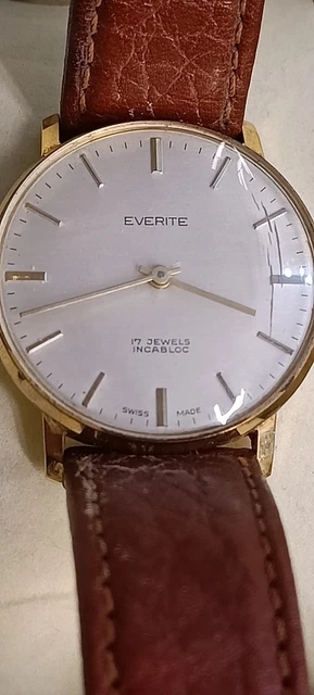 VINTAGE EVERITE INCABLOC 17 Jewel day/date Wristwatch Working £14.50 ...