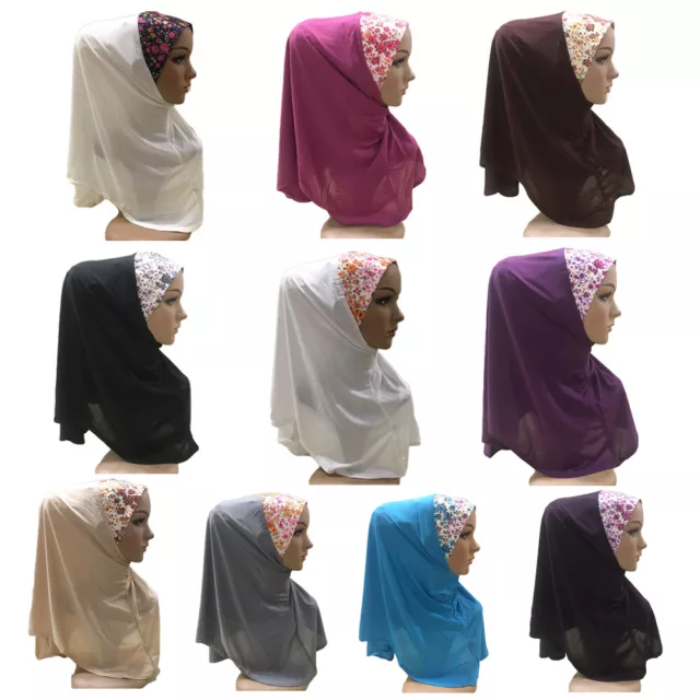 Muslim Women Hijab Flower Amira Scarf Turban Headscarf Islamic Head