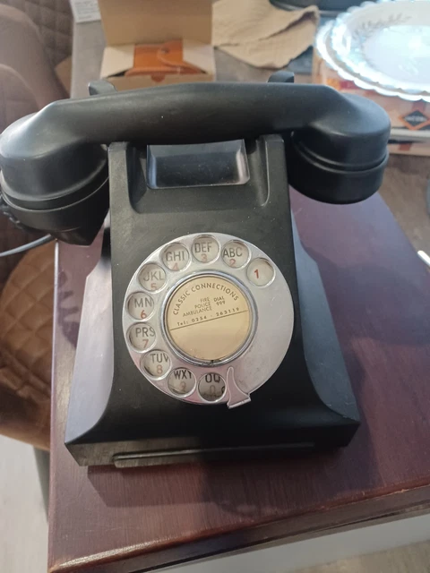 VINTAGE BLACK BAKELITE Gpo Telephone Black 332L £31.90 - PicClick UK
