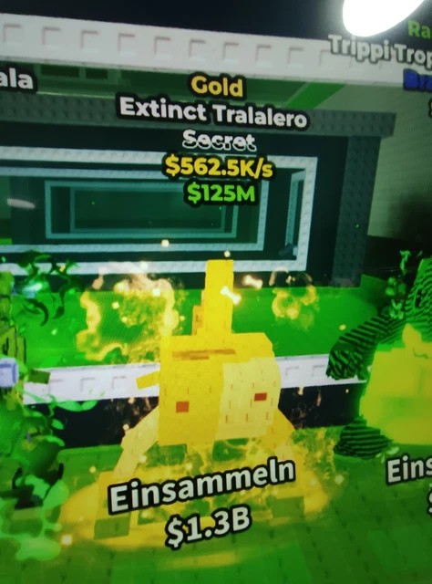 STEAL A BRAINROT SAB Secret Extinct Tralalero Gold 562.5 K/s EUR 1,00 ...