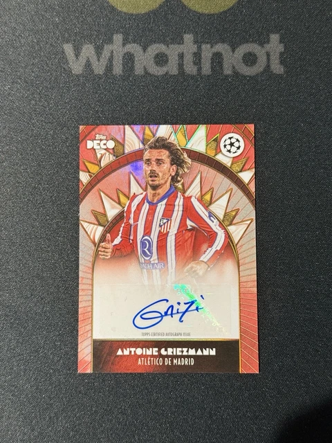 TOPPS DECO 2024/2025 Antoine Griezmann Athletico Madrid Red Autograph ...