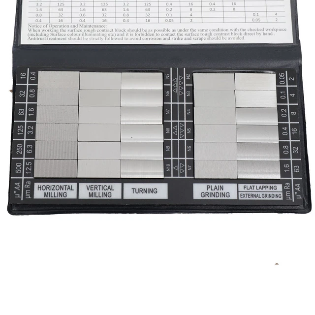 SURFACE ROUGHNESS STAND Comparator Surface Roughness Comparison Sample ...