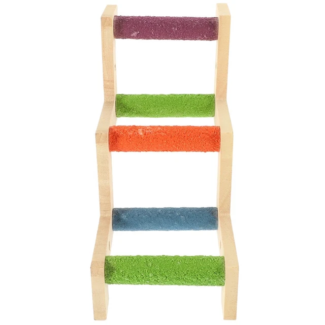 WOODEN Z TYPE Bird Ladder Bird Beak Climbing Ladder Parrot Hamster ...