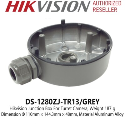 HIKVISION DS-1280ZJ-TR13 JUNCTION Box Deep Base FOR ColoVU DS-2CE72HFT ...
