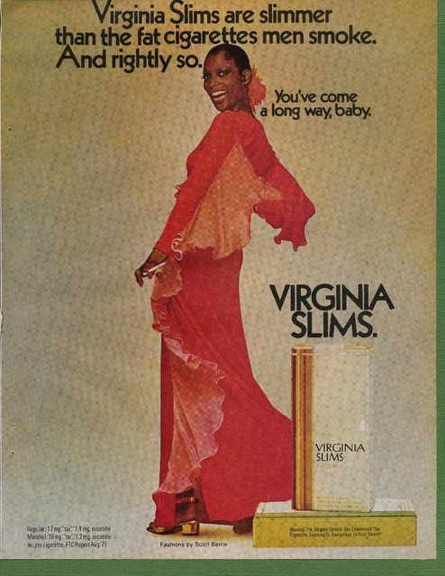 MAGAZINE AD - 1972 - Virginia Slims Cigarettes - Scott Barrie Fashions ...
