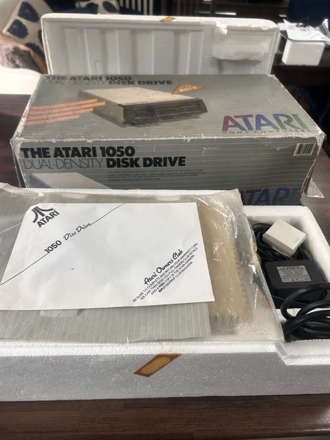 VINTAGE ATARI 1050 Dual Density Disk Drive- boxed, manual and leads £52.72 - PicClick UK