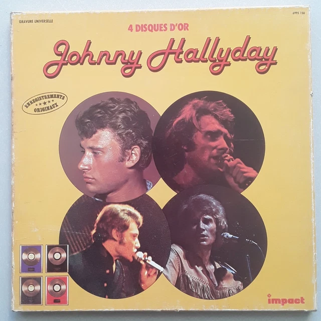 JOHNNY HALLYDAY * 4 Disques D'or * Coffret 4 Disques * 1980 Impact * 48 ...