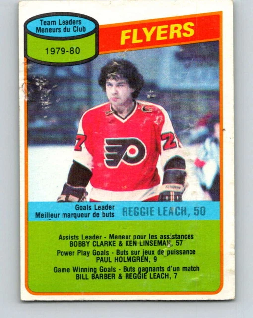 1980-81 O-PEE-CHEE #249 Reggie Leach TL Philadelphia Flyers V39608 EUR ...