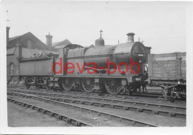 VINTAGE RAILWAY PHOTO LMS 4F 44044 Holbeck Shed 1953 Fowler 0-6-0 Loco ...