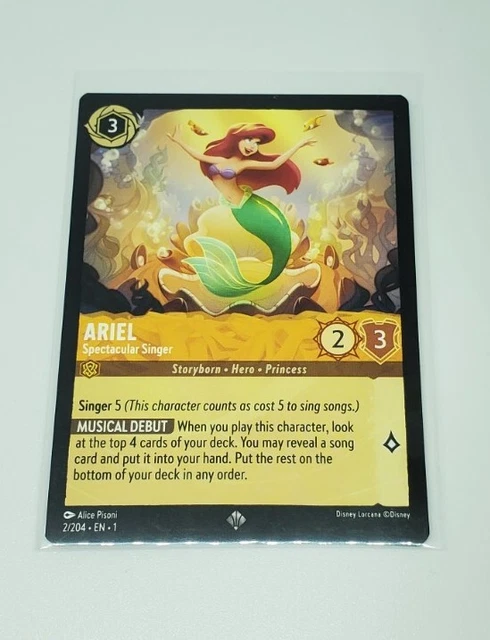 DISNEY LORCANA THE First Chapter Ariel Spectacular Singer 2/204 Rare ...