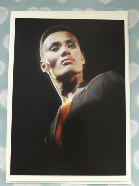 BIRTHDAY CARD JAMAICAN Model Grace Jones Jamaican Model Actress Singer ...