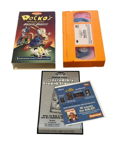 ROCKO’S MODERN LIFE Machine Madness VHS 1997 Movie Orange Tape ...