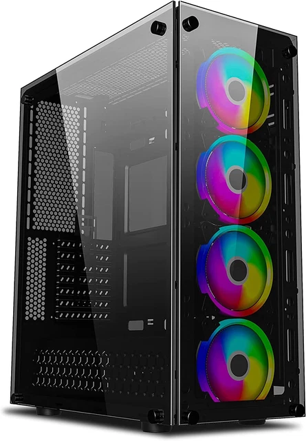 PC GAMING CASE ATX Full Tower ARGB Fans Tempered Glass - IONZ KZ-X Deep ...