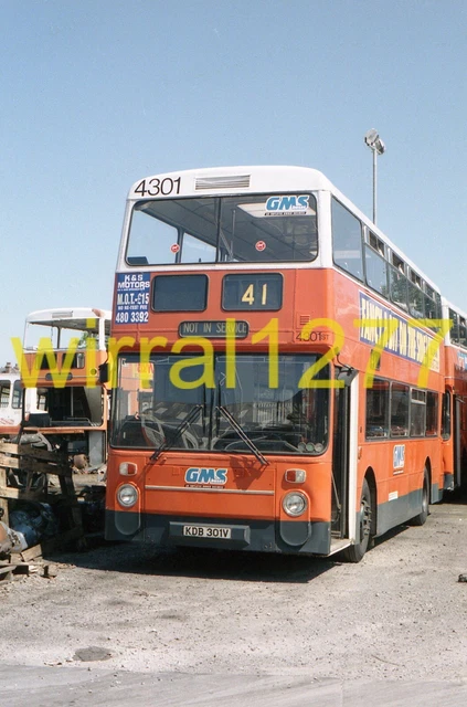 ORIGINAL BUS PHOTOGRAPHIC negative GM Buses South Atlantean 4301 ...