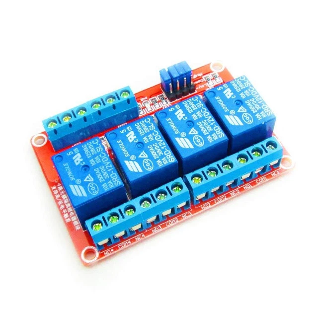12V 4 CHANNEL Relay Module with OPTO-Isolated Support High and Low ...