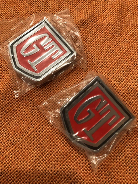 GT SHIELD CORTINA Rear Quarter Guard Fender Badge x2 for FORD MK1 MK2 ...