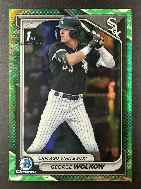 BCP-144 GEORGE WOLKOW White Sox 2024 Bowman 1° Rifrattore Glosso Lunare Cromato EUR 1,86 ...