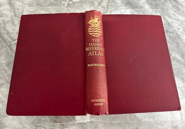 BARTHOLOMEW HANDY REFERENCE Atlas of the World 14th ed 1940 school text ...