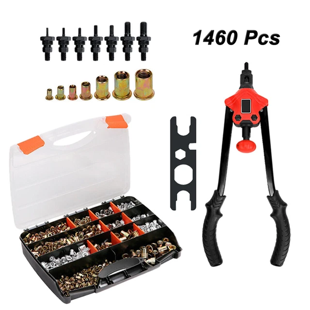 HEAVY DUTY RIVET Nut Riveter Rivnut Nutsert Gun Riveting Tool Kit Thread M3-12 $102.95 - PicClick AU