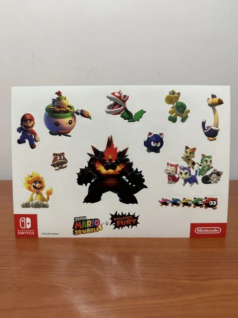 OFFICIAL SUPER MARIO 3D World x Bowser's Fury Sticker Sheet - 2 Sheets ...