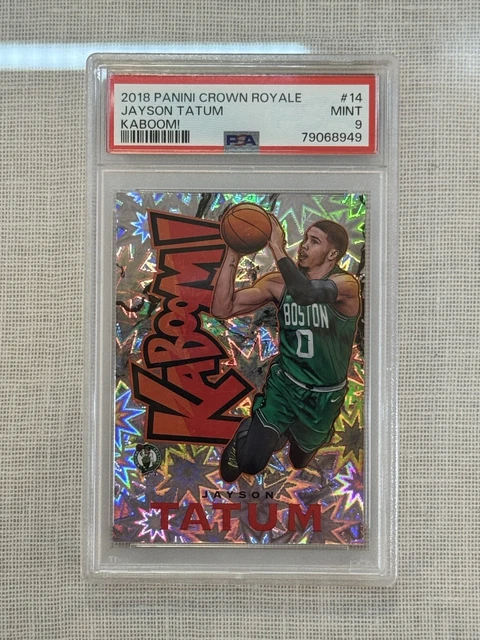 2018 KABOOM PANINI Crown Royale Jayson Tatum! Nuovo Di Zecca 9 Psa Graduato EUR 1.692,57 ...