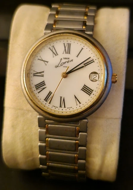 VAN LOREN SWISS Made Datejust Quartz Watch, Gold/Silver, 32mm £21.52 ...