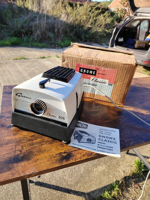 GNOME CLASSIC 305 35mm Slide Projector With Original Box 1960s £25.00 ...