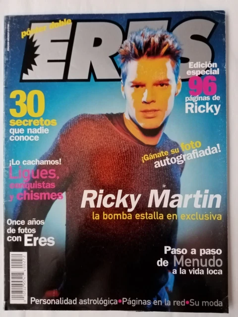 RICKY MARTIN ERES Mexican Magazine Mexico Spanish October 1999 £18.99 ...