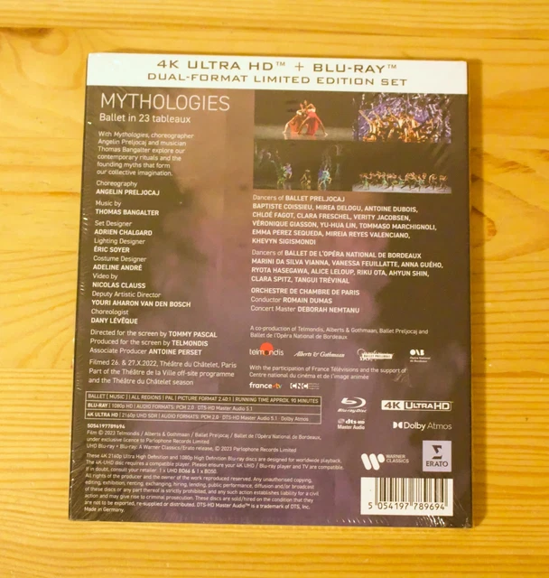 MYTHOLOGIES 4K UHD Blu-ray Bangalter Preljocaj Brand New Region Free ...