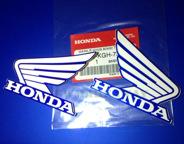 HONDA WING LOGO Vinyl Decal Car Gas Tank Sticker Motorcycle 80MM White ...