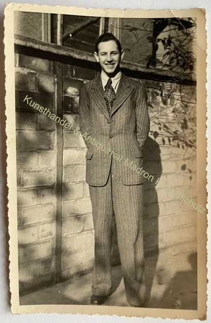 ORIG. FOTO AK Mann Herr RAD Kotzenau Schlesien Mode Anzug 1943 EUR 14 ...