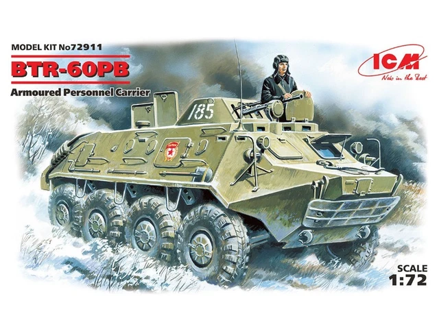 MODELLAUTO PANZER TANK Modell model kit bausatz ICM Btr 60 Pb Armoured ...