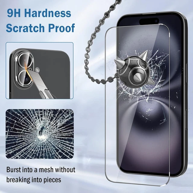 FOR APPLE IPHONE 17 Pro Max Air 16 15 14 Screen Protector & Camera lens ...