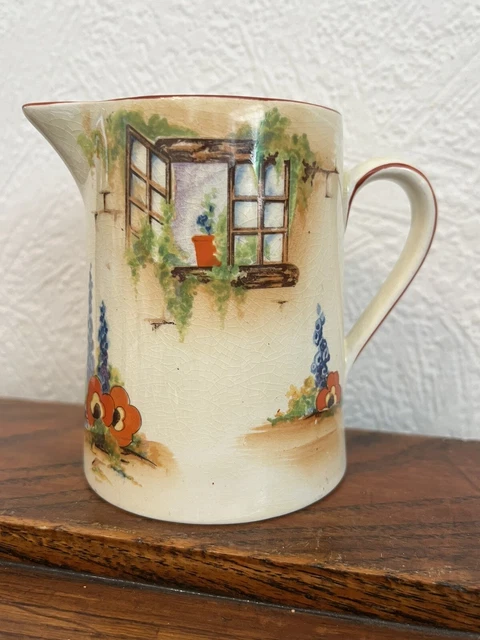 LEIGHTON POTTERY OLD Cottage Window Vintage Milk Jug £8.75 - PicClick UK