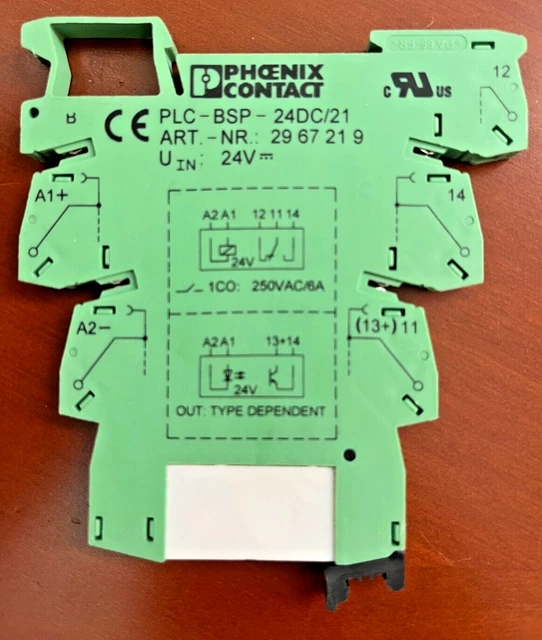 PHOENIX PLC-BSP-24DC/21-21 2912439 Contact Block 24V & Relay 2961192 ...