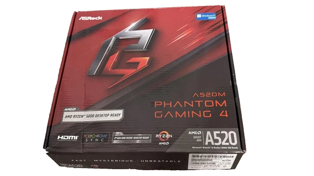ASROCK A520M PHANTOM Gaming 4 – Micro ATX AM4 Motherboard With M.2 Support £59.97 - PicClick UK