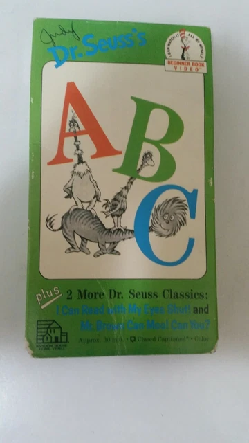 DR. SEUSS’S ABC VHS Video Tape I Can Read + 2 More Classics Mr. Brown ...