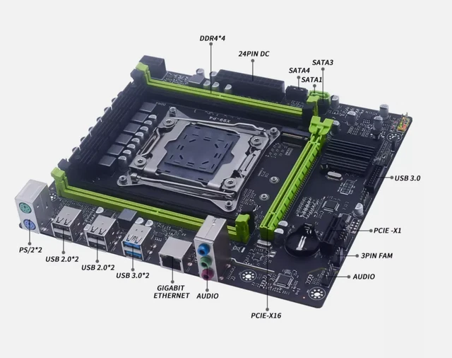 MUCAI X99 P4 Motherboard LGA 2011-3 Supports Intel Xeon Processor Four ...