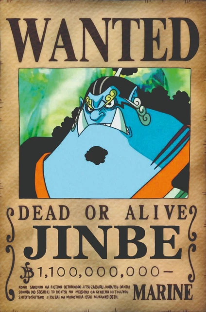 ONE PIECE WANTED Poster (A3: 28 x 43 cm) - JINBE - Last Bounty EUR 4,99 ...