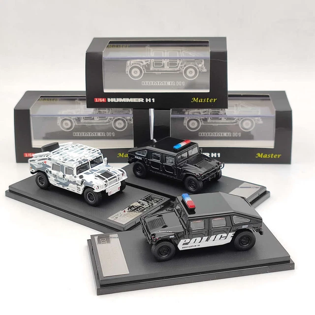 MASTER 1:64 MINIATURE Hummer H1 1999 SUV Military Diecast Car Models ...