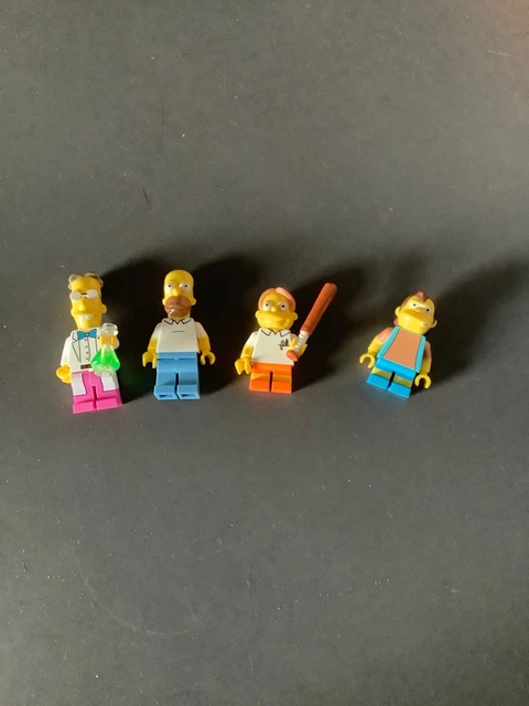 4 LEGO MINI Figures The Simpsons Homer, Martin, Nelson & Professor ...