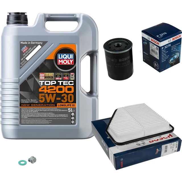 BOSCH INSPECTION SET 5 LIQUI MOLY Top Tec 4200 5W-30 pour de Toyota Rav 4 EUR 119,21 - PicClick FR